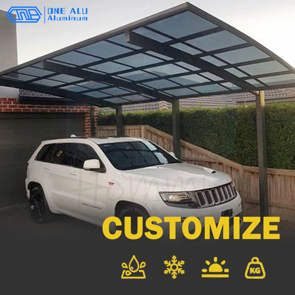 Aluminum alloy carport, roof with computer sun panel, light ...