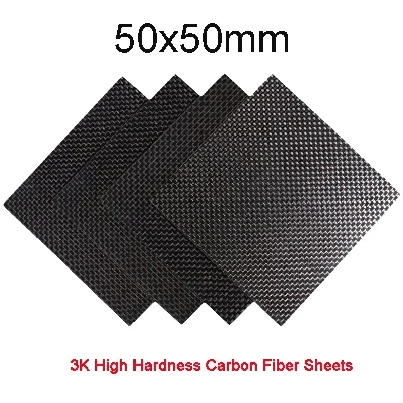 50x50mm Full 3K High Strength Carbon Fiber Sheet Plate Carbon Board ...
