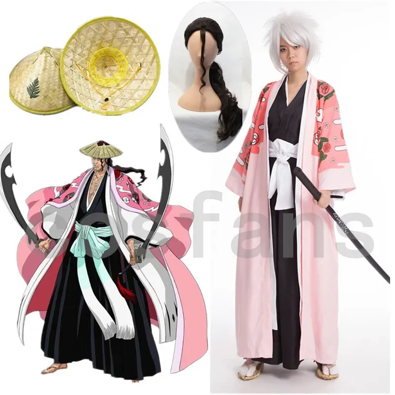 Bleach-Cosplay-8th-Division-Captain-Kyouraku-Shunsui-Cloak-Unisex-Pink ...