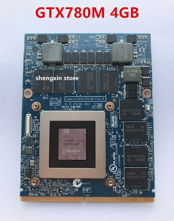 Original GTX780M GTX 780M Vga Placa de Vídeo Gráfico N14E GTX A2 4G ...