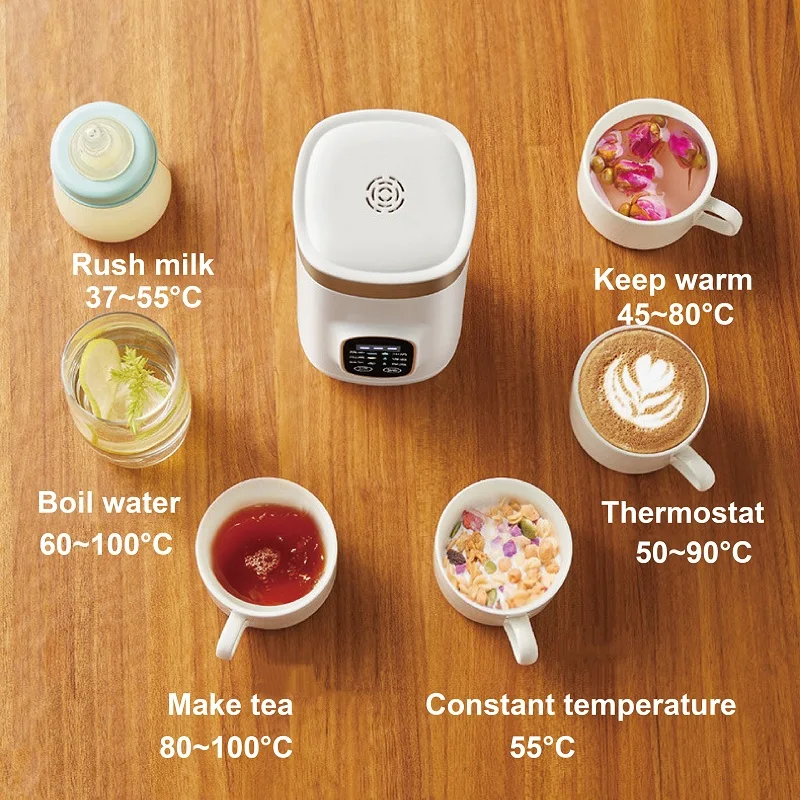 650ML Electric Water Cup Intelligent Boiling Cup 4 Gear Electric Cup ...