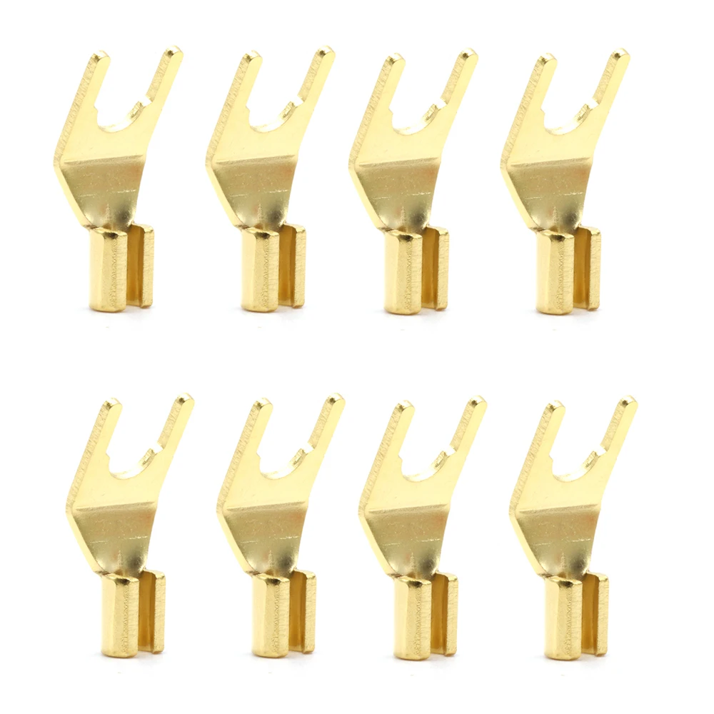 SY1517 8pcs HiFi Solid Copper Plug Speaker Cable Wire Connector Speaker ...