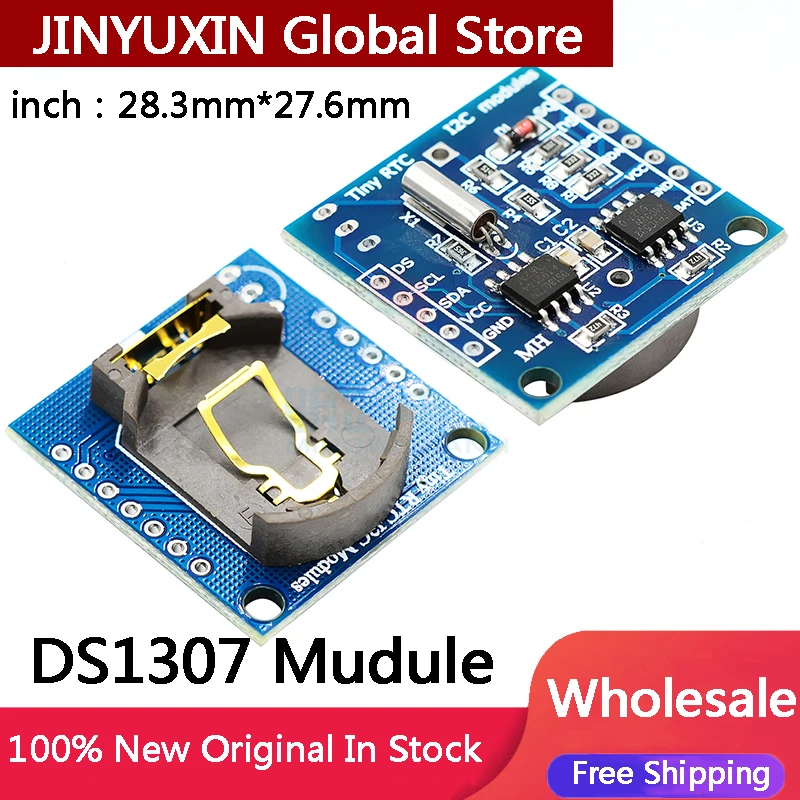 2Pcs DS1307 AT24C32 I2C RTC Real Time Clock Module For AVR ARM PIC Tiny ...