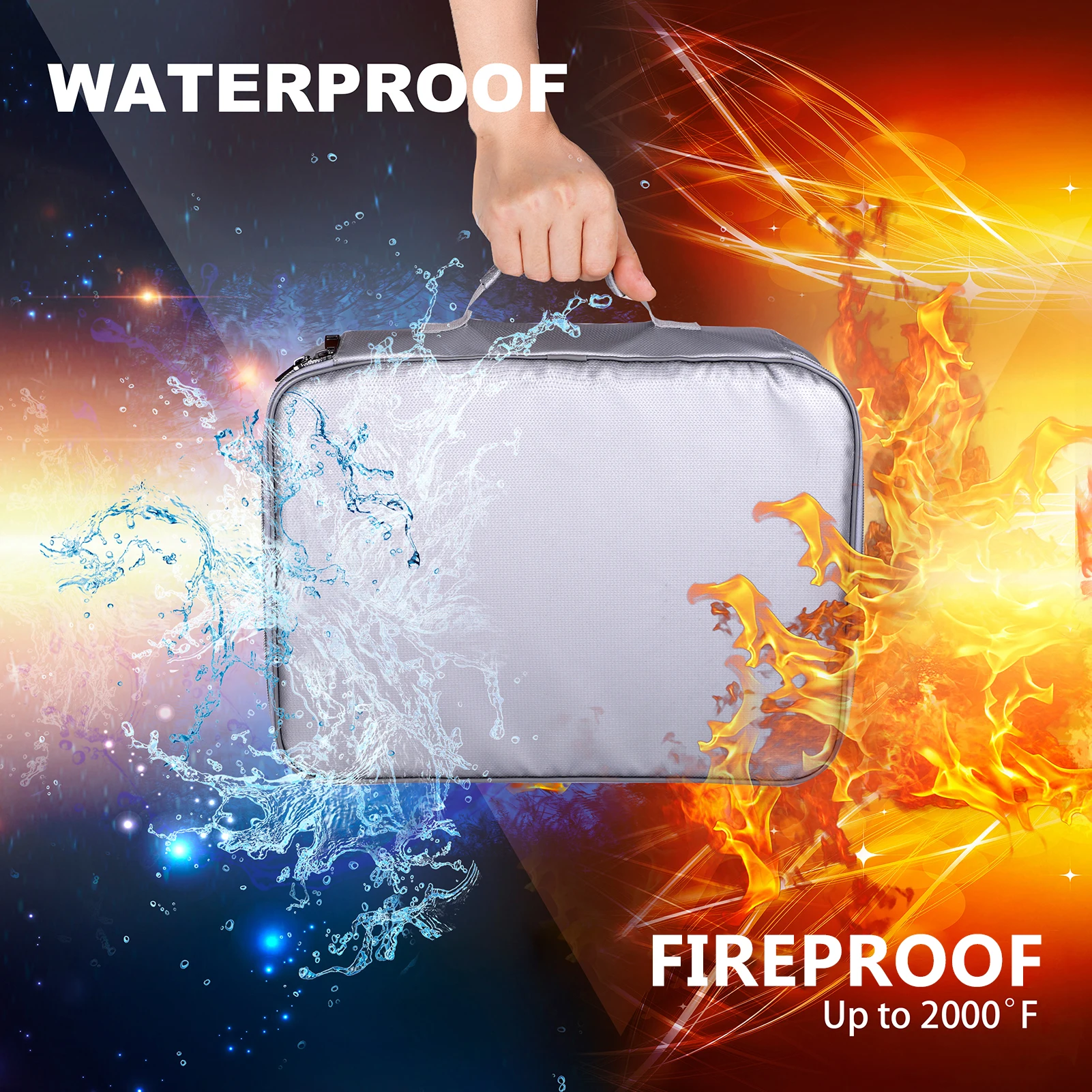 Fireproof-File-Document-Bag-Safety-Organizer-Zipper-Closure-Fire-Water ...