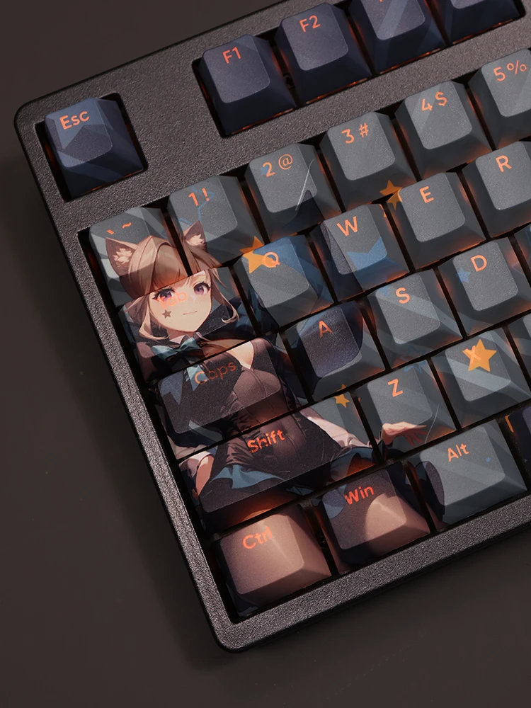 108Keys-Set-Genshin-Impact-Lynette-PBT-Keycaps-Anime-Games-Beauty-Cute ...