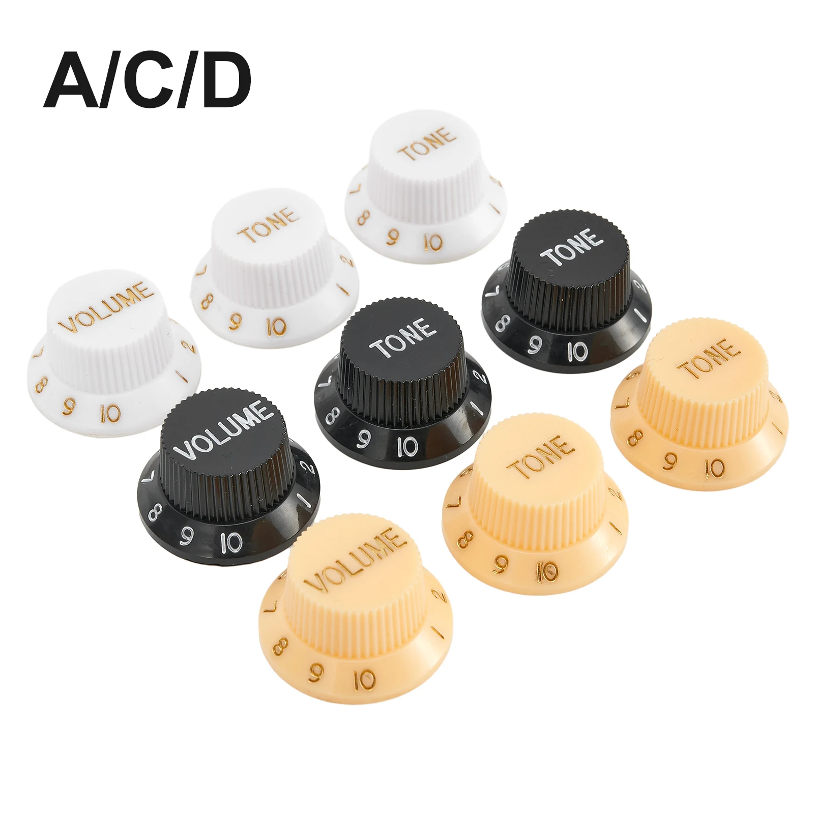 3PCS-Plastic-Control-Knobs-For-Strat-Style-Electric-Guitars-Volume-Tone ...