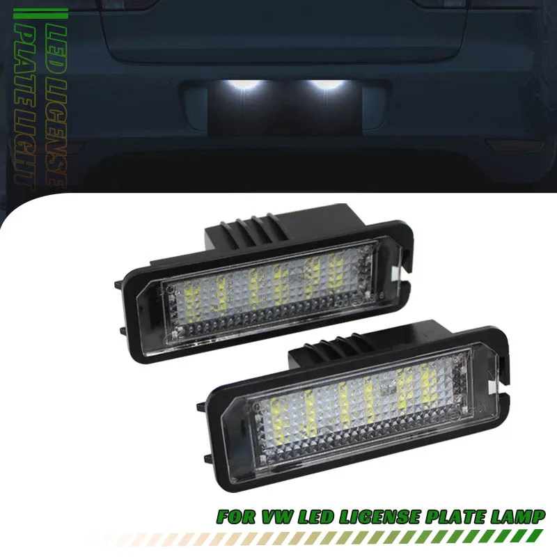 2pcs LED License Number Plate Light Lamp Car Lamp For VW Passat B6 CC ...