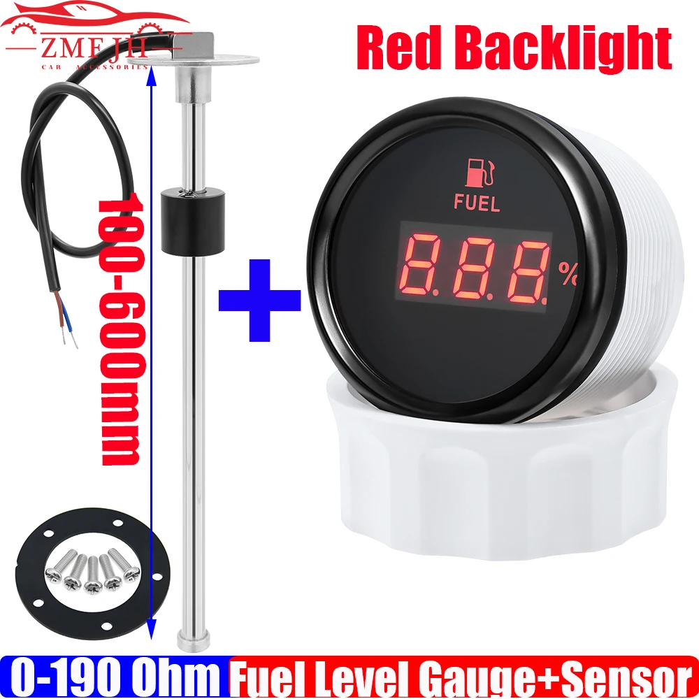 0-190-OHM-Fuel-Level-Sensor-Oil-Tank-Meter-Digital-2-52mm-Fuel-Level ...