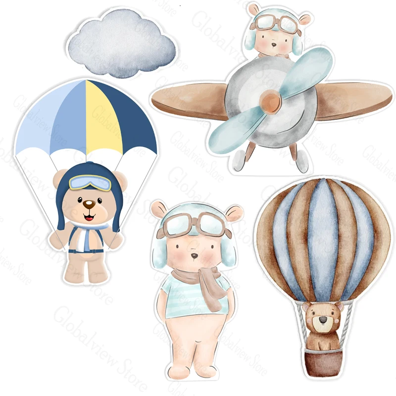 Pilot-Bear-Cutouts-Foam-Board-Pilot-Cut-Out-Baby-Shower-Decorations ...