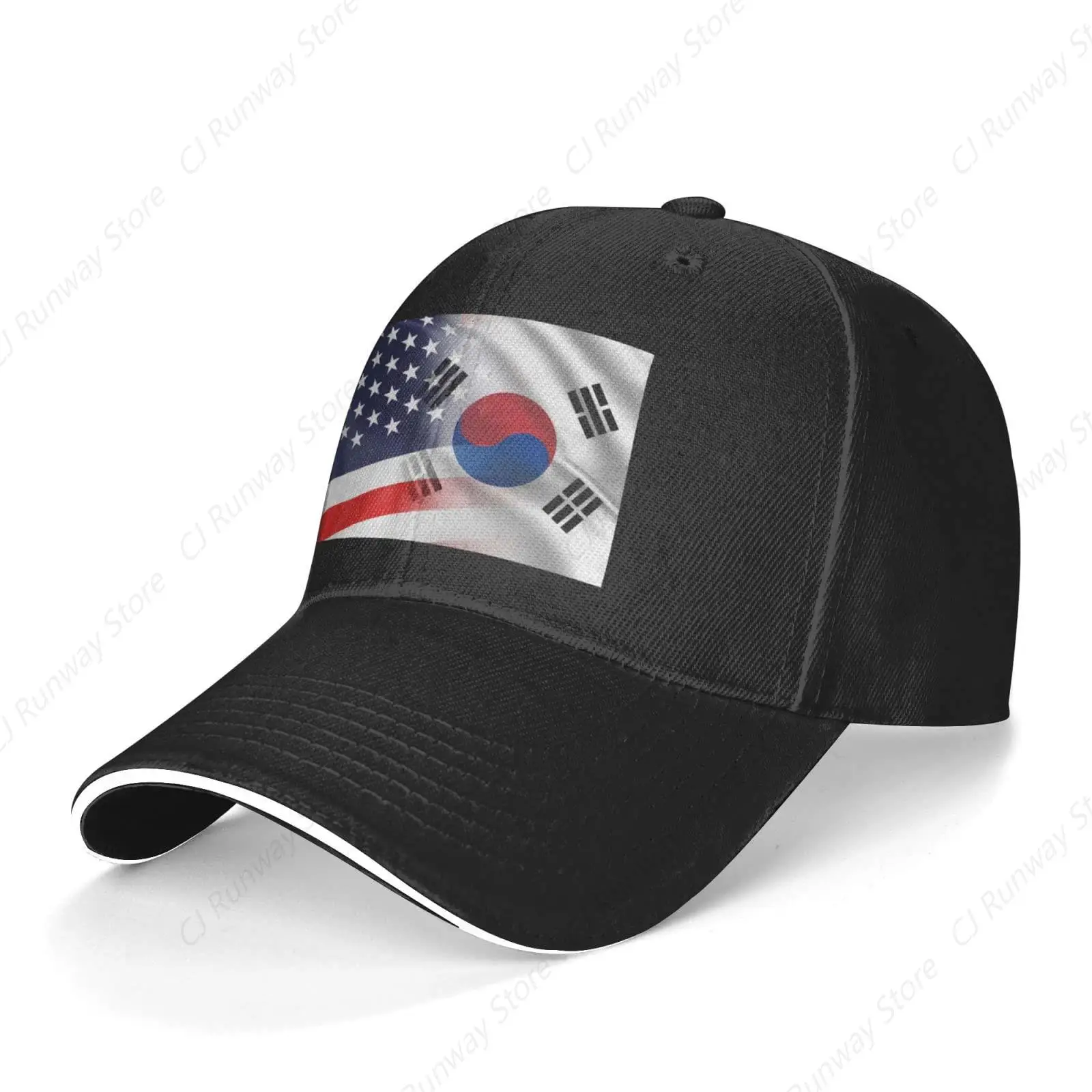 Flag-of-South-Korea-and-USA-Unisex-Baseball-Caps-Adjustable-Breathable ...