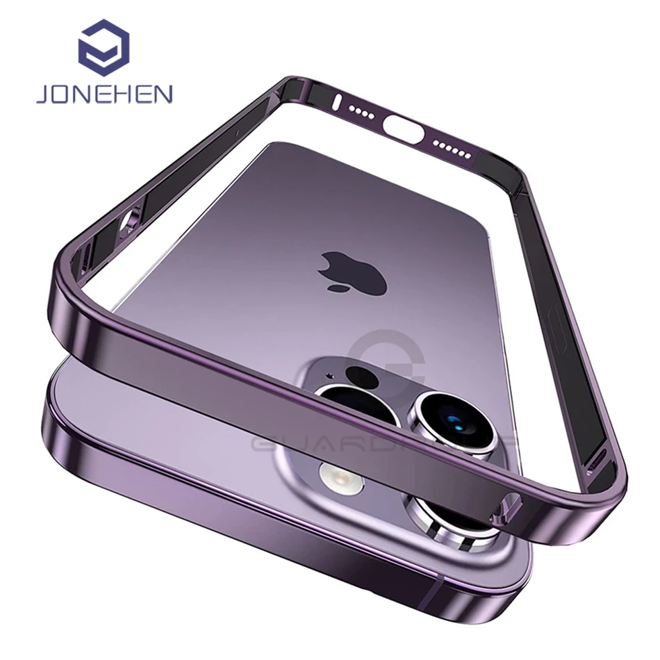 Ultra Thin Aluminum Metal Frame Light Bumper Case For iPhone 12 13 14 ...