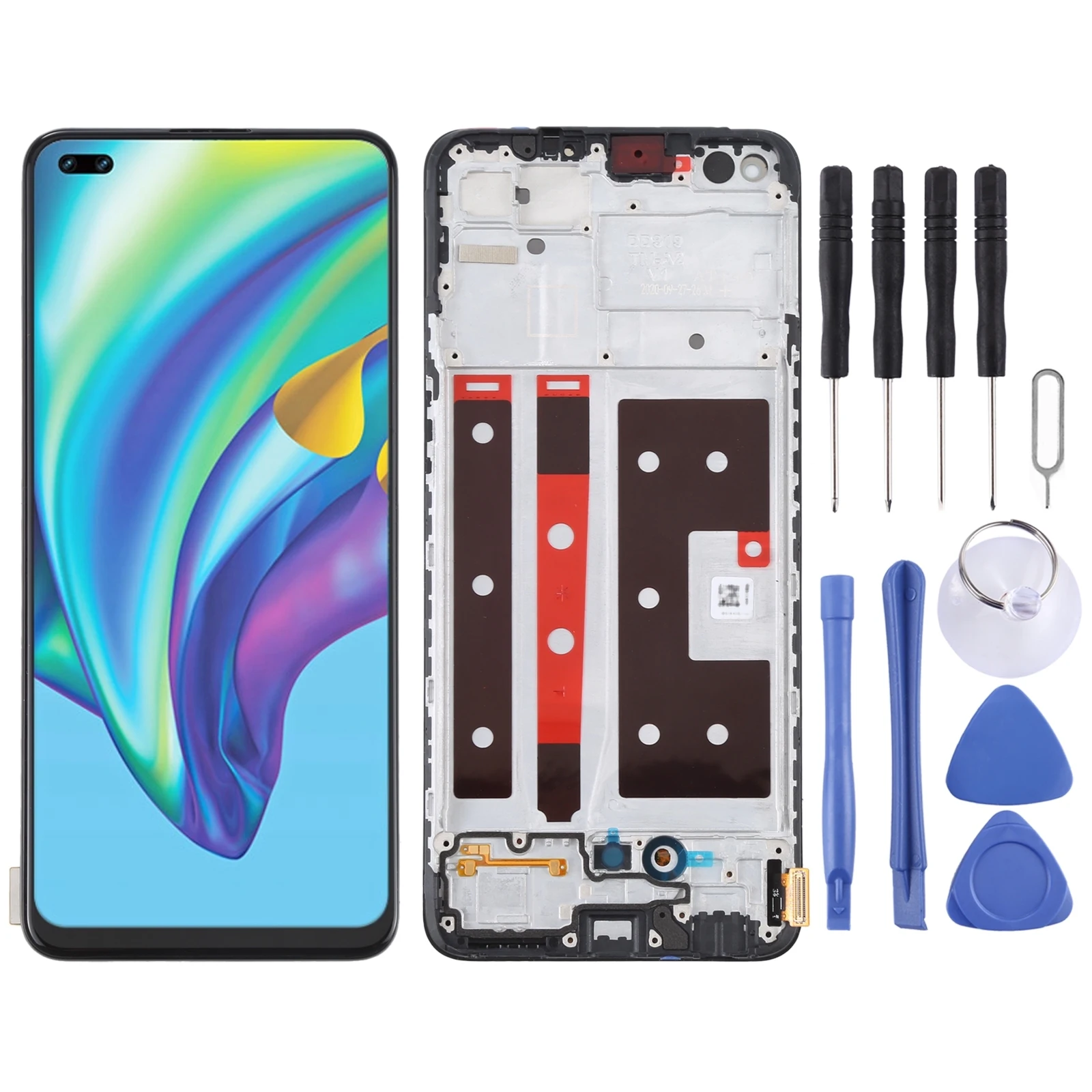 Pantalla LCD Original para OPPO Reno4 Lite/F17 Pro, montaje completo de digitalizador con marco ...