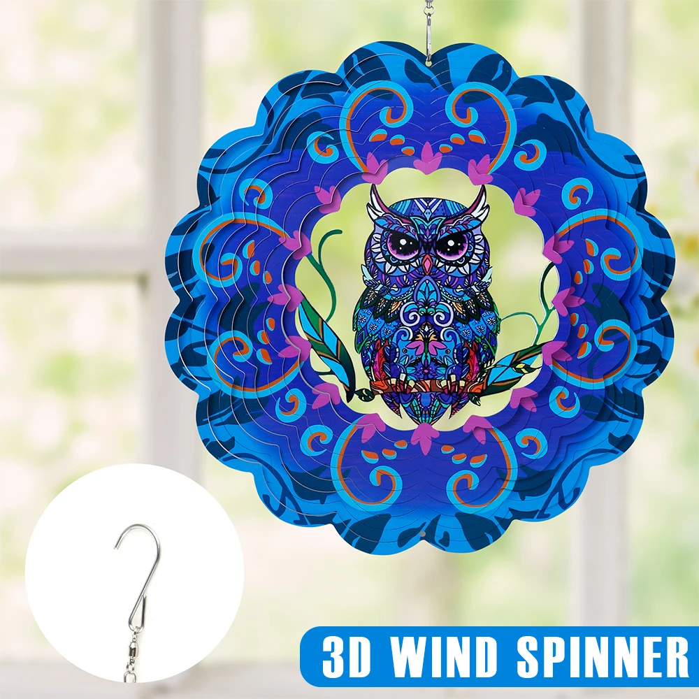 Outdoor-3D-Wind-Spinner-Stainless-Steel-Hanging-Wind-Spinner-12-inch ...