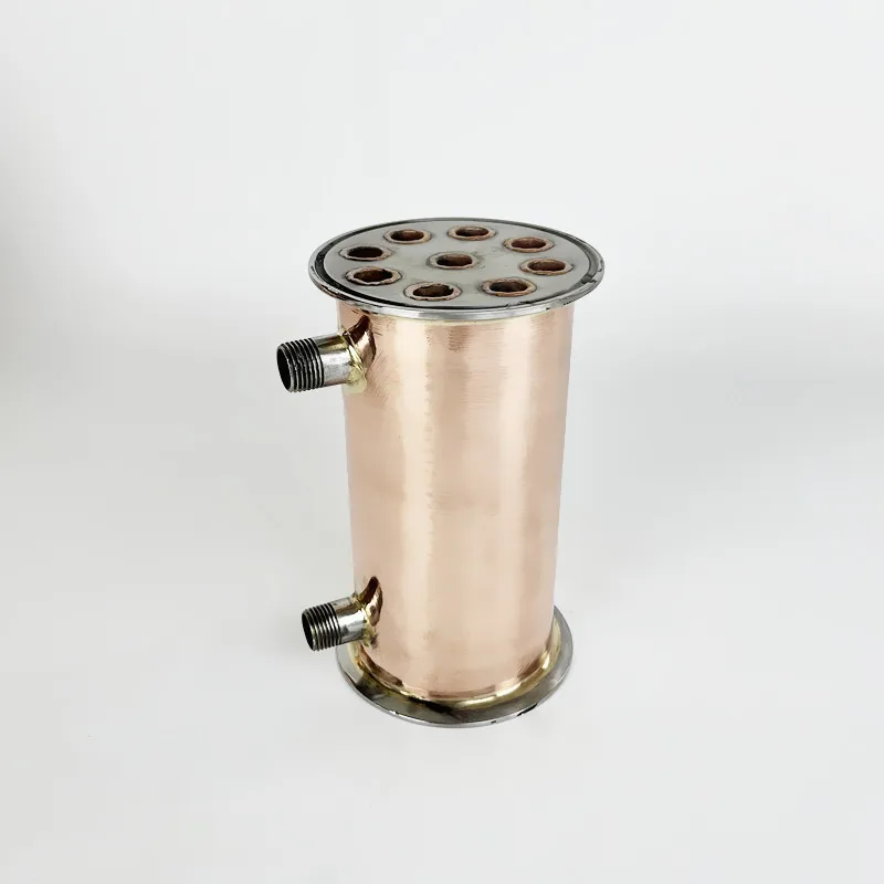 4-OD119mm-Copper-Dephlegmator-With-1-2-Male-Thread-Lenght-200mm-9-Pipes ...