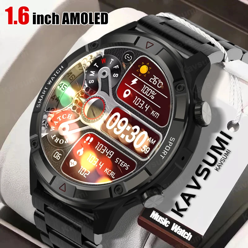 Smart-Watch-Mens-4G-Memory-Local-Music-Player-1-6-inch-AMOLED-Screen ...
