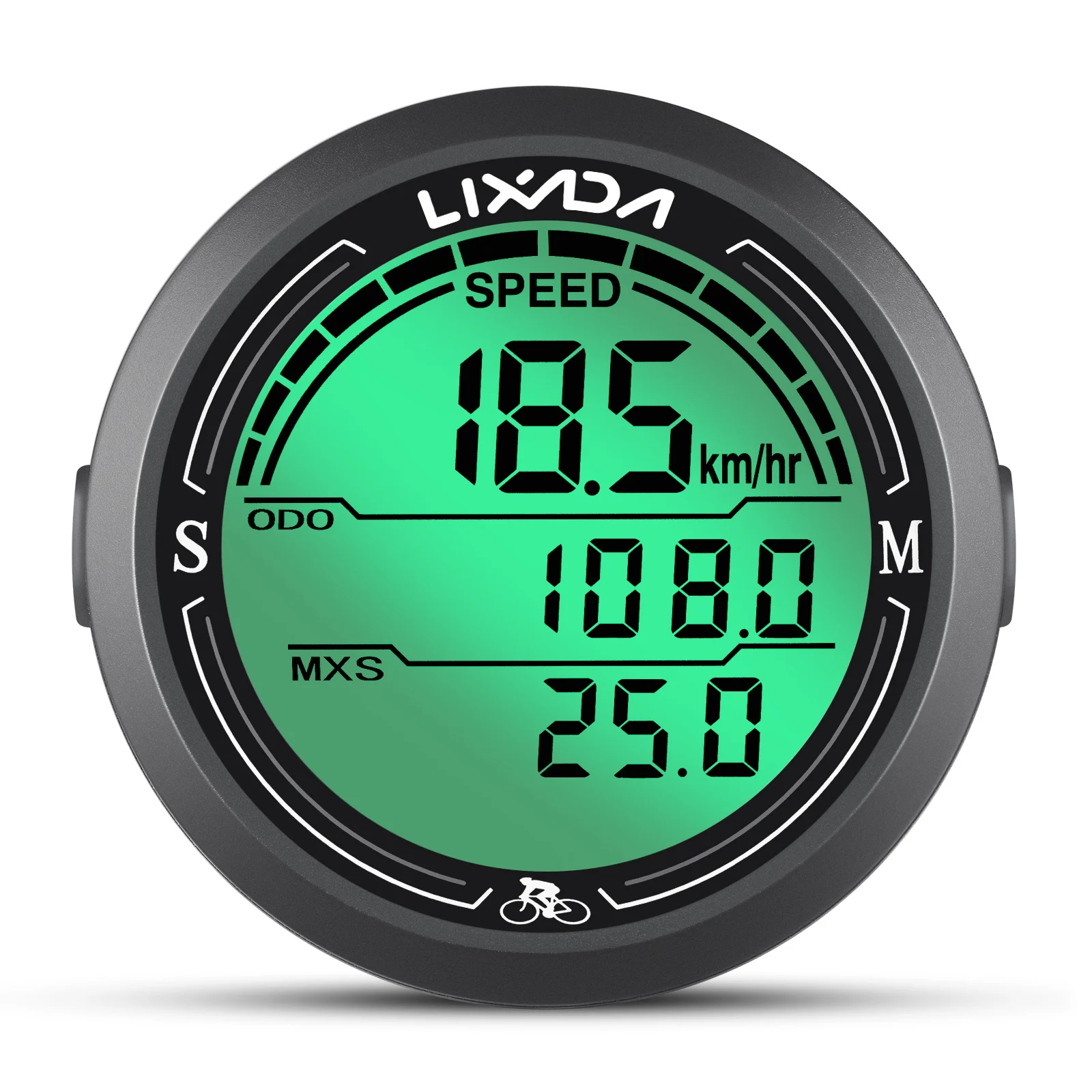 Lixada-Wired-Bike-Speedometer-Waterproof-Round-Shaped-Bike-Computer ...