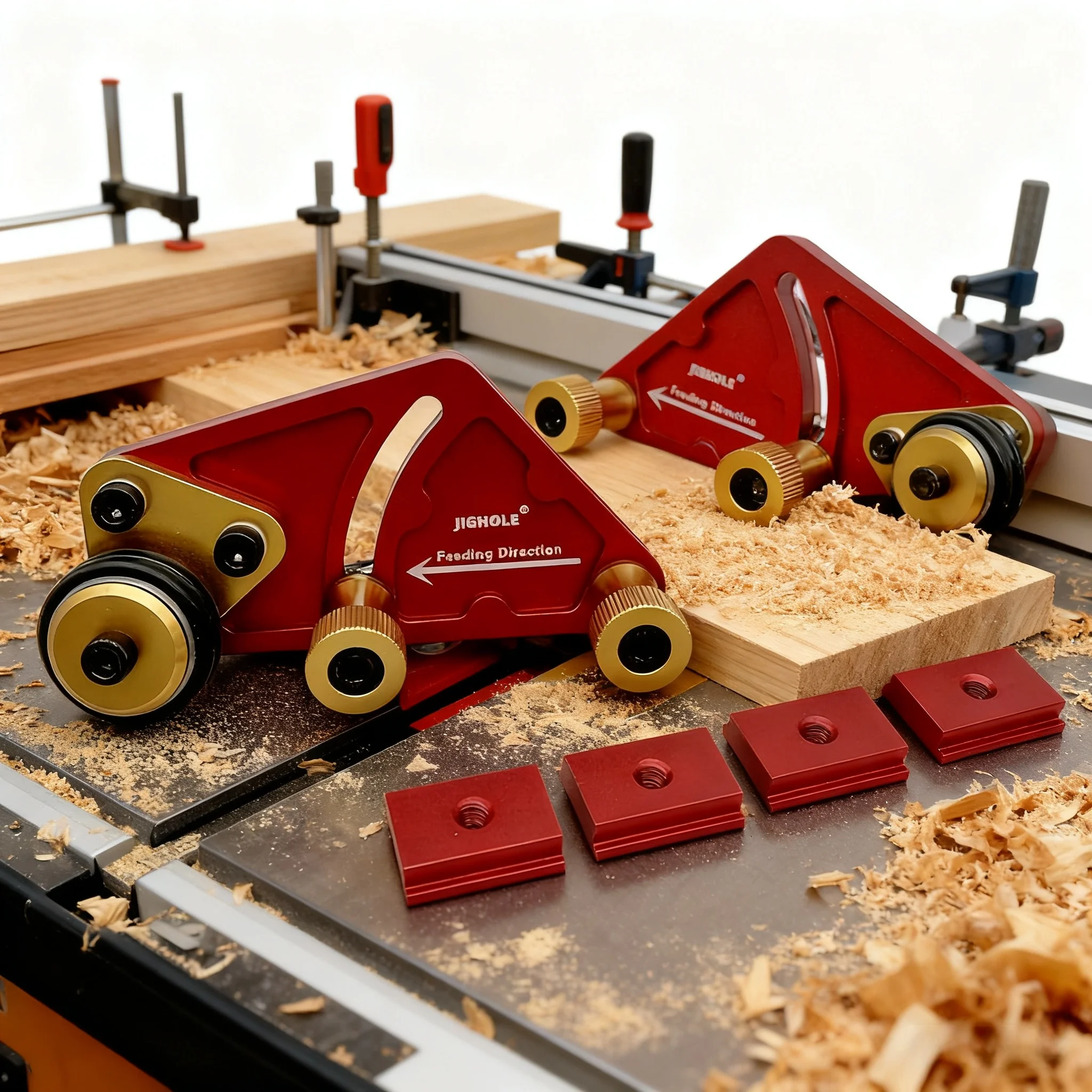 Adjustable Roller Featherboard for Table Saw Feeder, Polyurethane ...