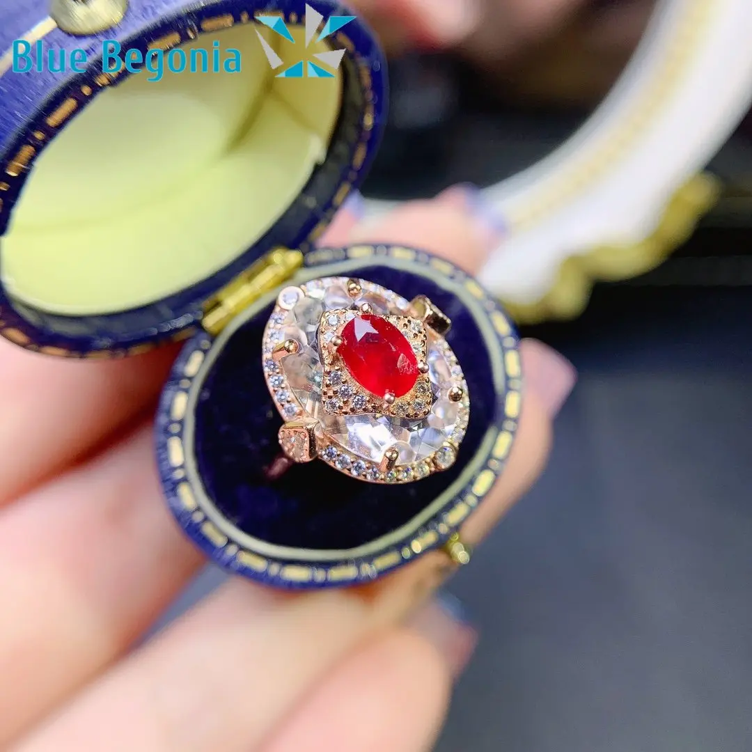 Anillo-de-rub-birmano-de-4x6MM-para-mujer-joyer-a-fina-de-piedras ...