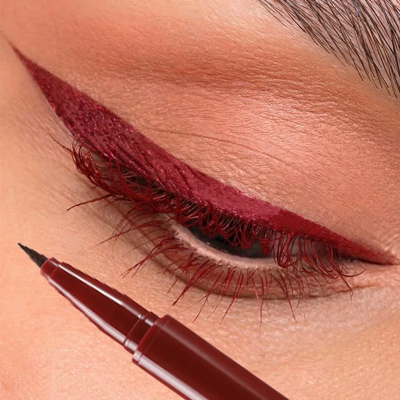 Quick-Drying-Red-Eyeliner-Pencil-Long-Lasting-Non-smudge-Smooth-Matte ...