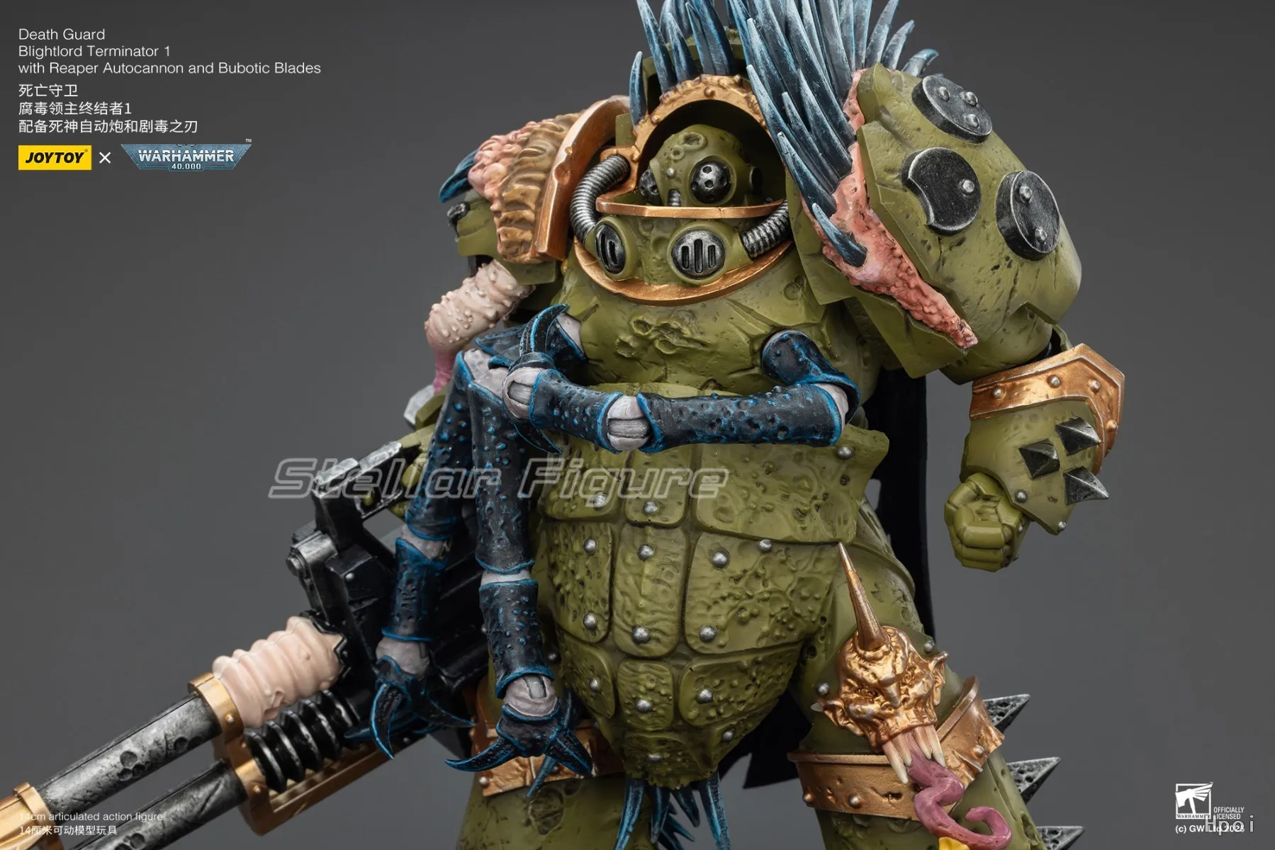 【SF】JOYTOY Warhammer 40K 1/18 Action Figure Death Guard Blightlord Ter ...