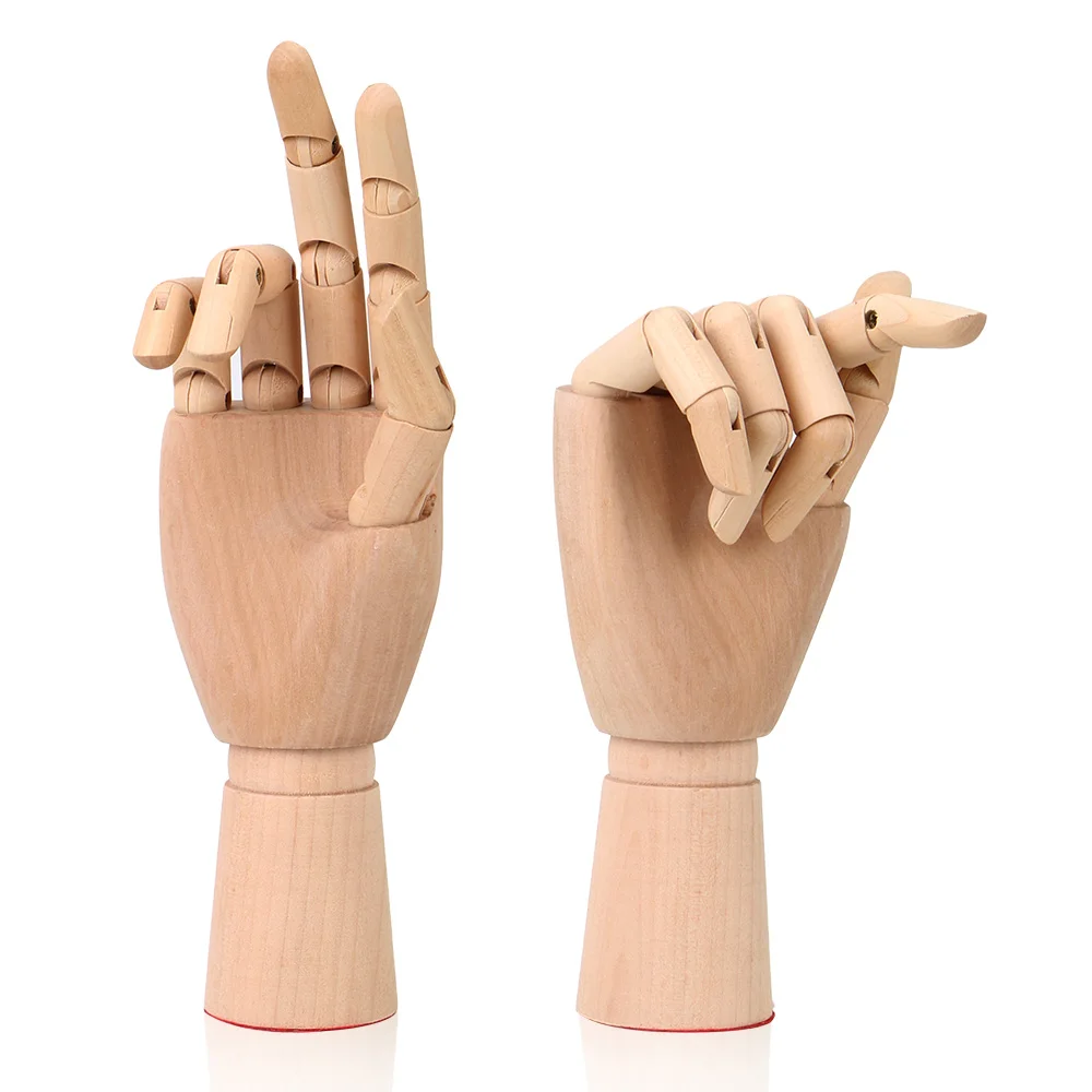 10-Inches-Tall-Human-Artist-Models-Movable-Limbs-Wooden-Hand-Model ...
