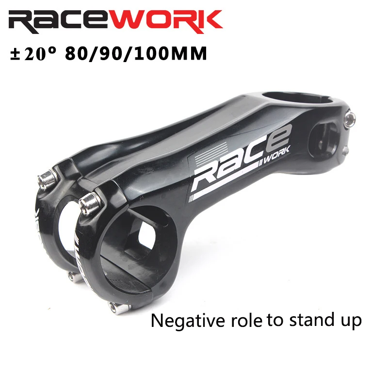 RACEWORK-Bike-Handlebar-Stem-Plus-or-Minus-20-Degree-80-90-100mm ...