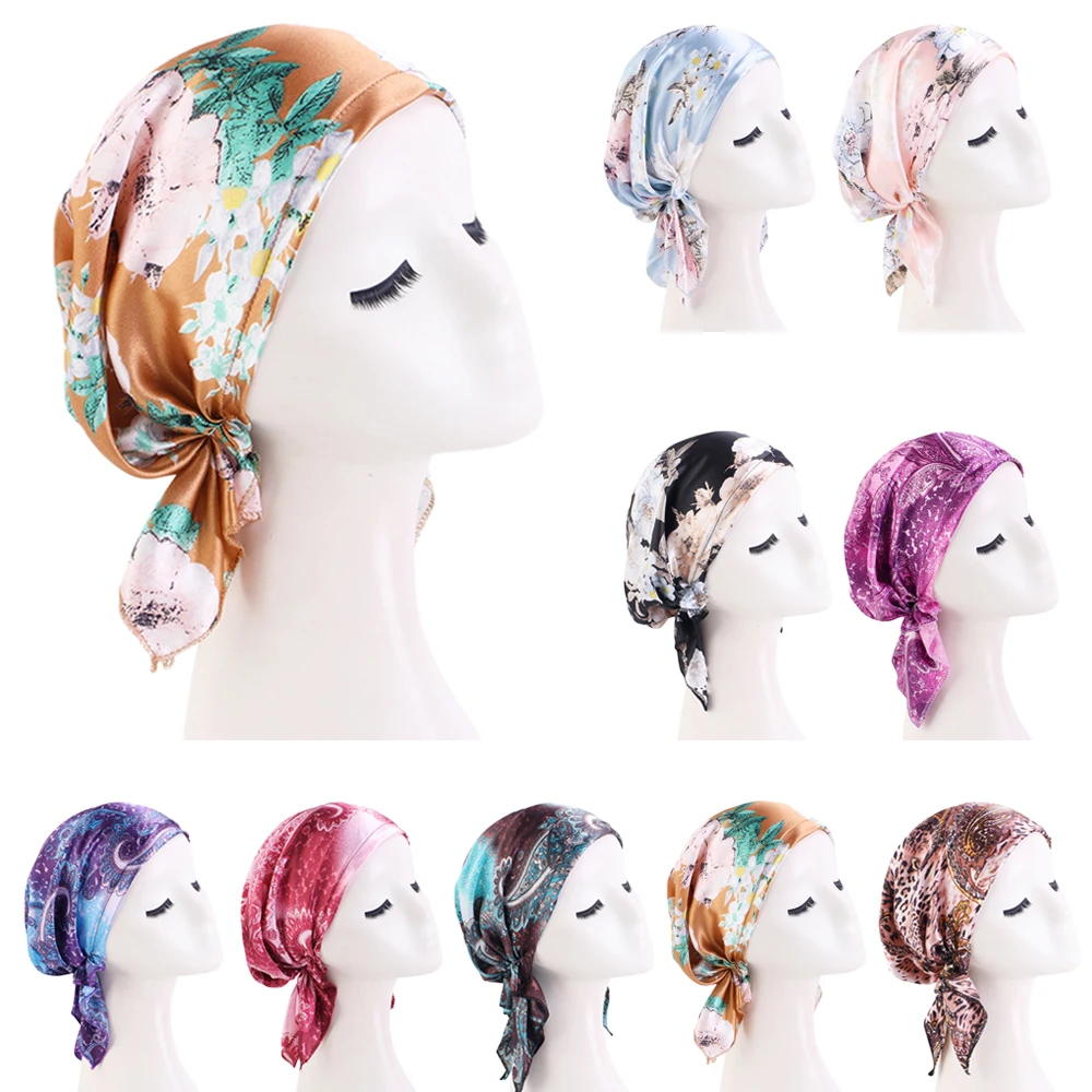 Satin Caps Cover Headwrap Bandana | Headscarf Women Hijab | Women ...