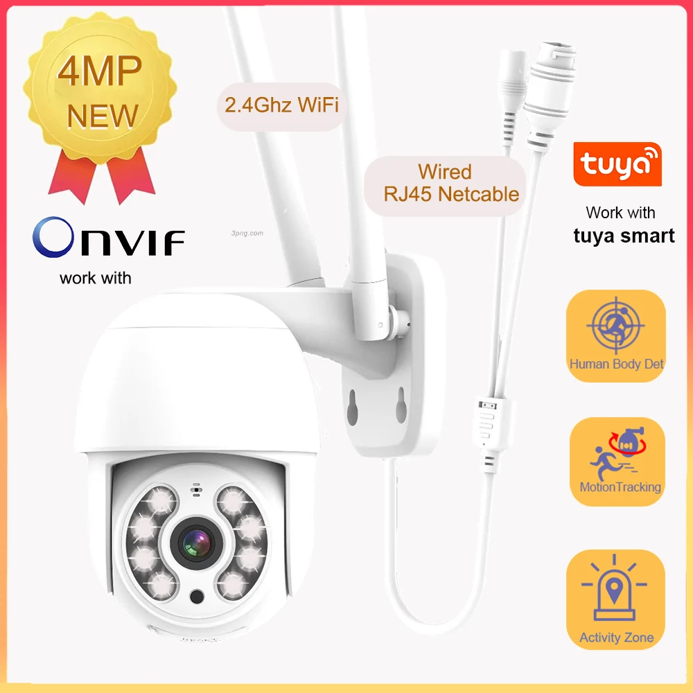 Tuya-4MP-Outdoor-IP-Camera-Color-Night-Vision-2-4Ghz-Wired-WiFi-Camera ...