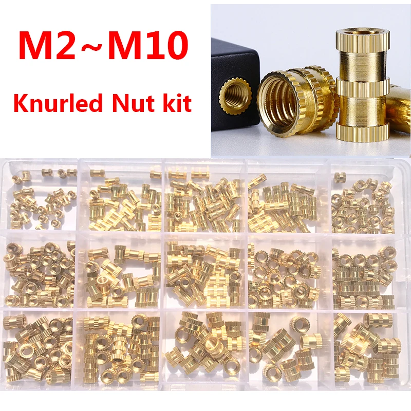 Insertnut-M2-M2-5-M3-M4-M5-M8-M10-Brass-Knurled-Threaded-Insert-Nut-Set ...