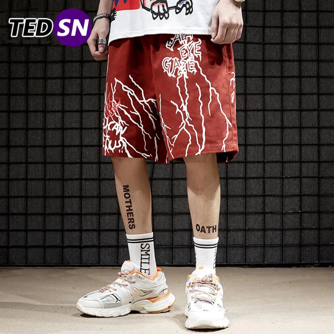 Graffiti Print Hip Hop Shorts Men 2020 Summer Harajuku Casual Short ...