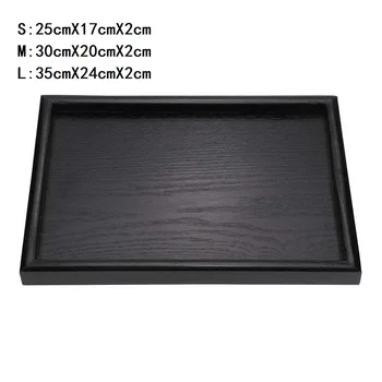 Wooden Server Trays Rectangle Dishes Board Coffee Tea Snack Drinks ...