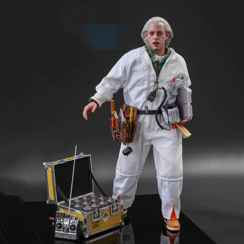 Hottoys mms609 mms610 1/6 escala de volta para o futuro dr. emmett brown conjunto completo ...