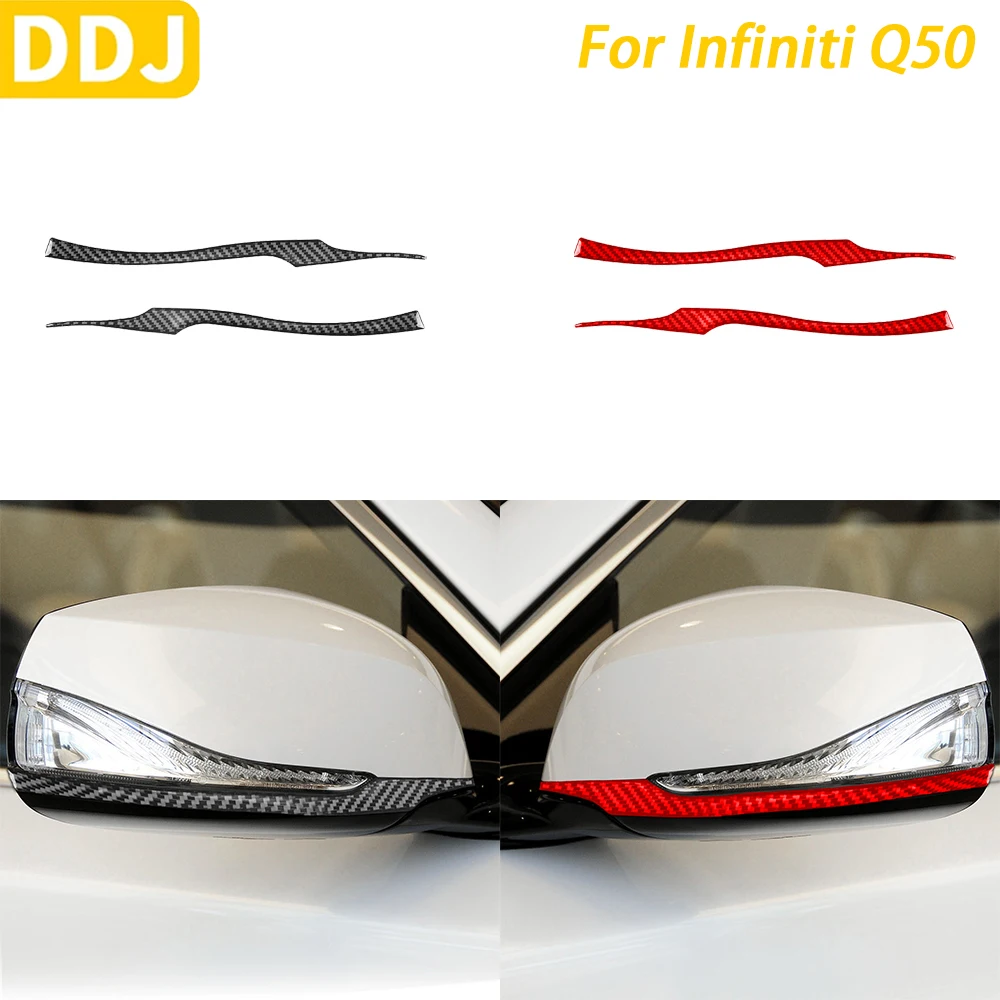 For Infiniti Q50 2014-2020 Car Accessories Carbon Fiber Front Rearview ...
