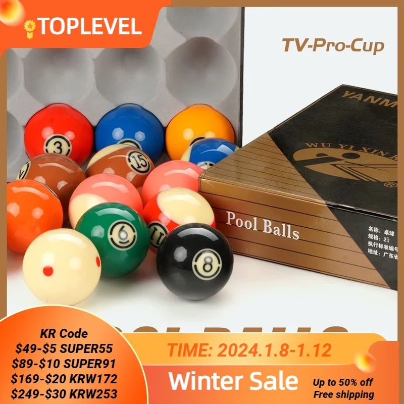 TV-Pro-Cup-Billiards-Table-Balls-Set-2-1-4inch-57-2-52-5mm-Billard ...
