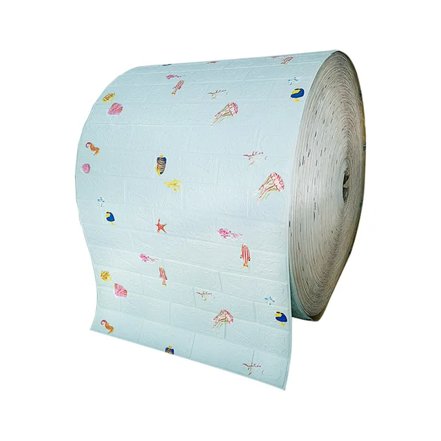 3D Soft Foam Brick Wallpaper Sticker Roll DIY Self Adhesive Living Room ...