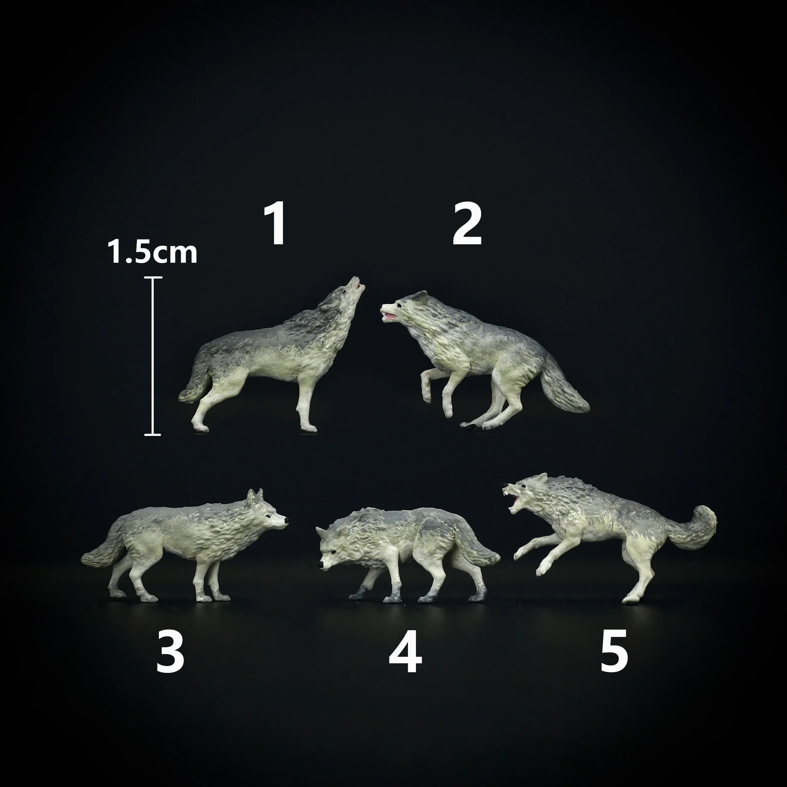 Miniatures-Figurine-A052-1-87-1-64-1-43-Coyote-Wolf-Animal-Figures-Doll ...