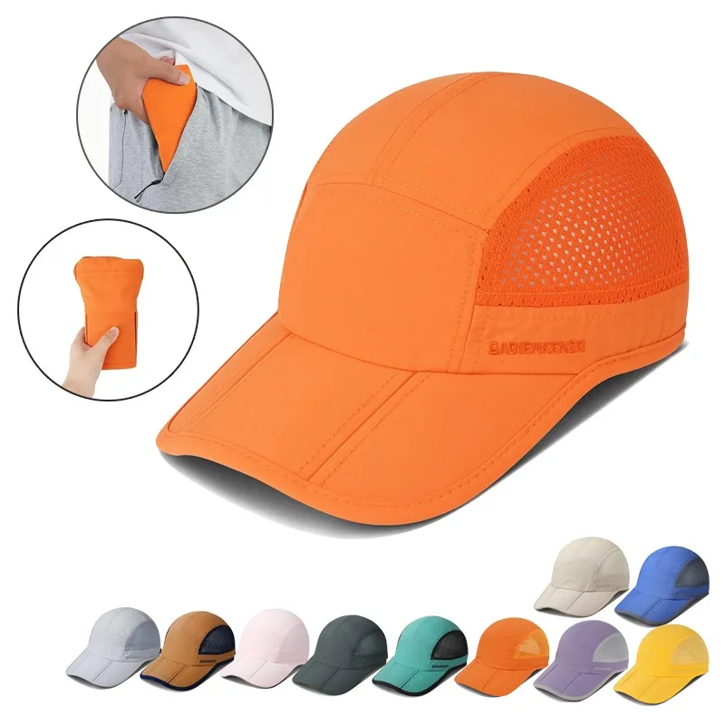 GADIEMKENSD Men Women Folding Climbing Peaked Cap Baseball Cap Outdoor ...