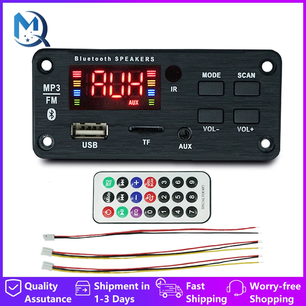 12v 50w Bluetooth5.0 Decoding Board Module Wireless Car Usb Mp3 Player Bluetooth Tf Card Slot/fm ...