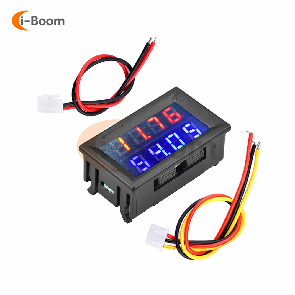 DC-100V-200V-50A-100A-Mini-Digital-Voltmeter-Ammeter-5-Wire-0-100V-Amp ...