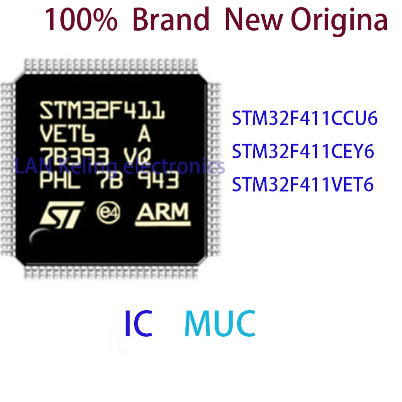 STM32F411VET6 STM32F411CEY6 STM32F411CCU6 STM popu STM32F411 CCU6 CEY6 VET6, 100% 신제품 정품 IC MCU ...