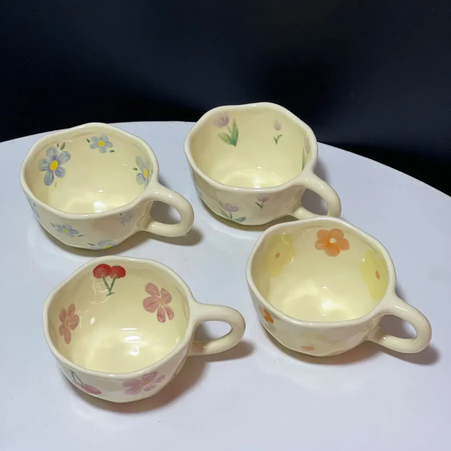 Ceramic-Mugs-Coffee-Cups-Hand-Pinched-Irregular-Mugs-Coffee-Cups-Retro ...