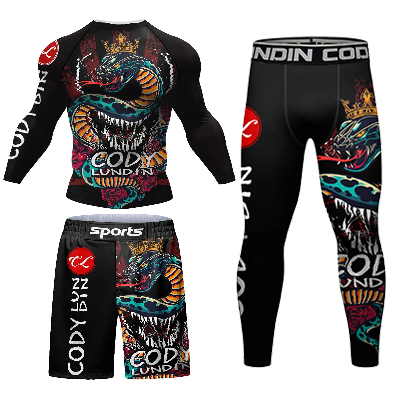 Cody-Lundin-Gym-Wear-Short-Sleeve-Tee-Jiu-jitsu-gi-Men-s-Suit-Set ...