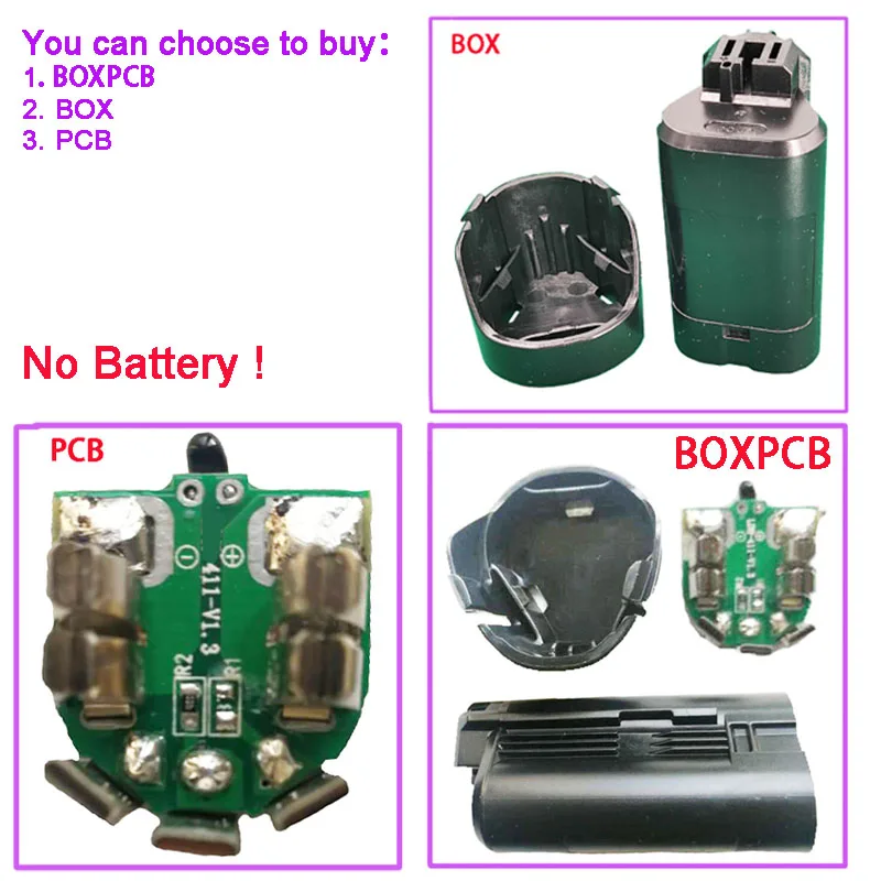 BAT411 Li ion Battery Plastic Case PCB charging Protection Board Box ...