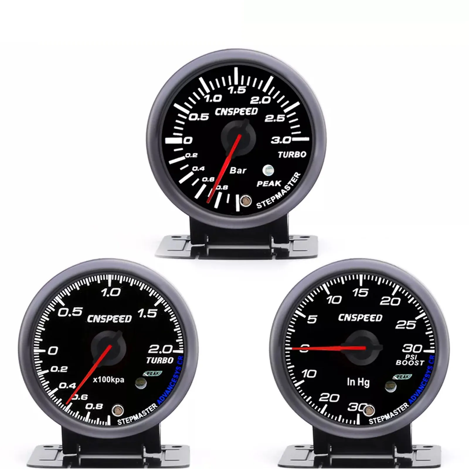 2.5'' 60mm Car Turbo boost Gauge 2Bar 3 bar 30Psi Boost Meter Auto Car ...