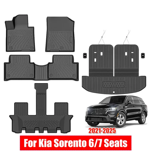 Kia Sorento 2021 Accessories All-Weather Floor Mats & Cargo Liner For ...