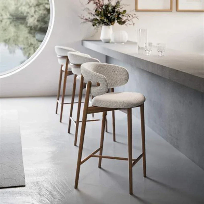Sillas-De-Bar-De-madera-maciza-De-estilo-n-rdico-silla-alta-con ...