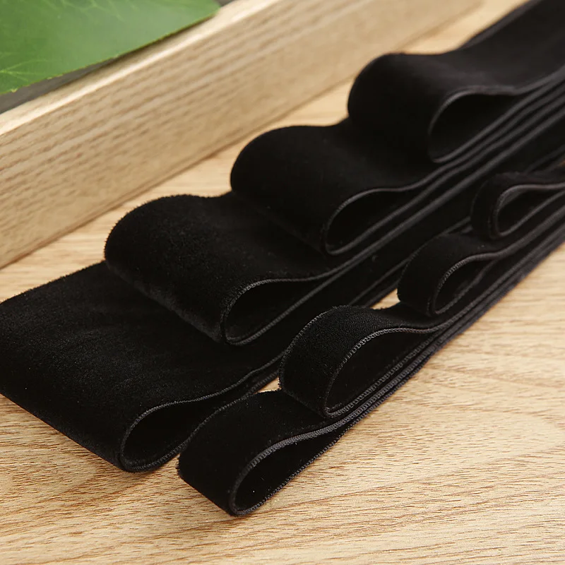Double Faced Velvet Ribbon Black Wide 6mm 9mm 12mm 16mmm 20mm 25mm 38mm ...