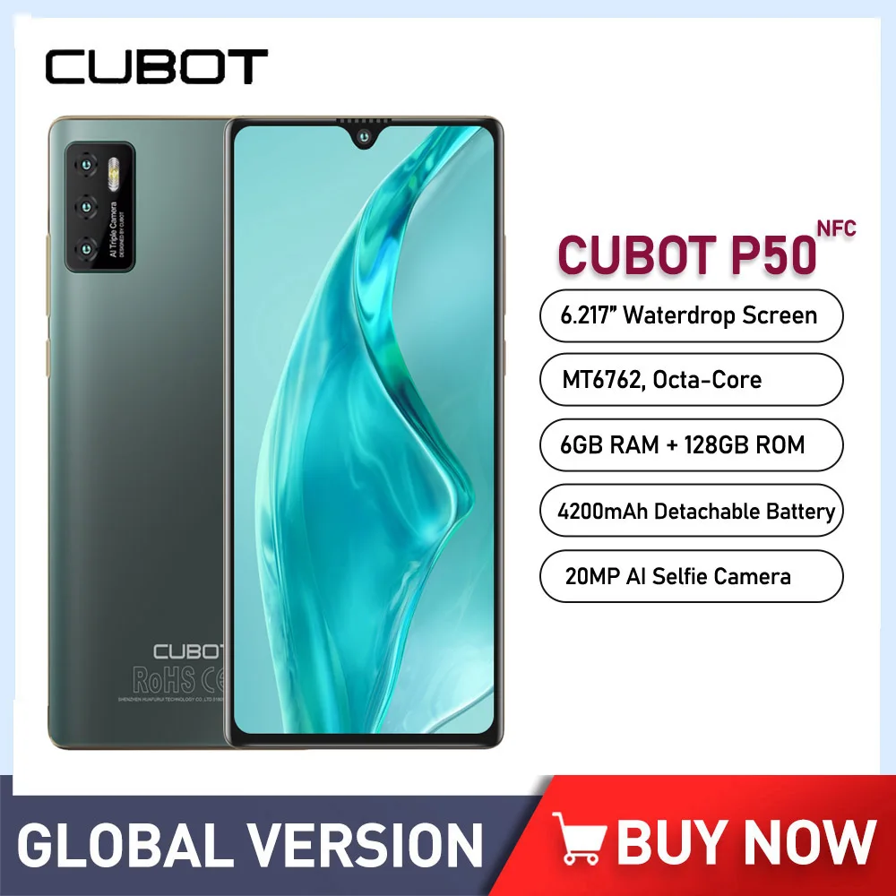 Cubot-tel-fono-inteligente-P50-m-vil-con-Android-11-0-Octa-Core-6GB-de ...