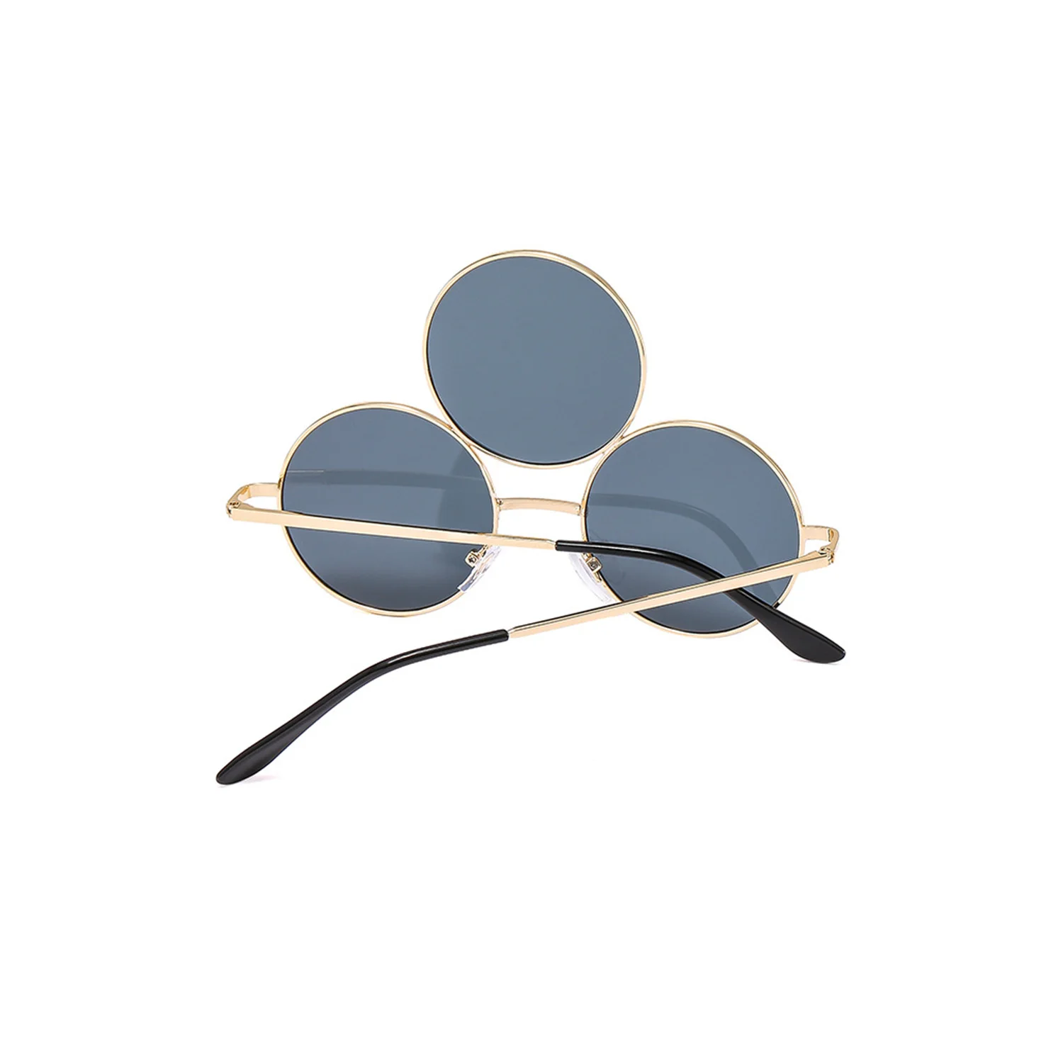 Third-Eye-Round-Sunglasses-Men-Women-Reflective-Mirrored-Fashion-Lens ...