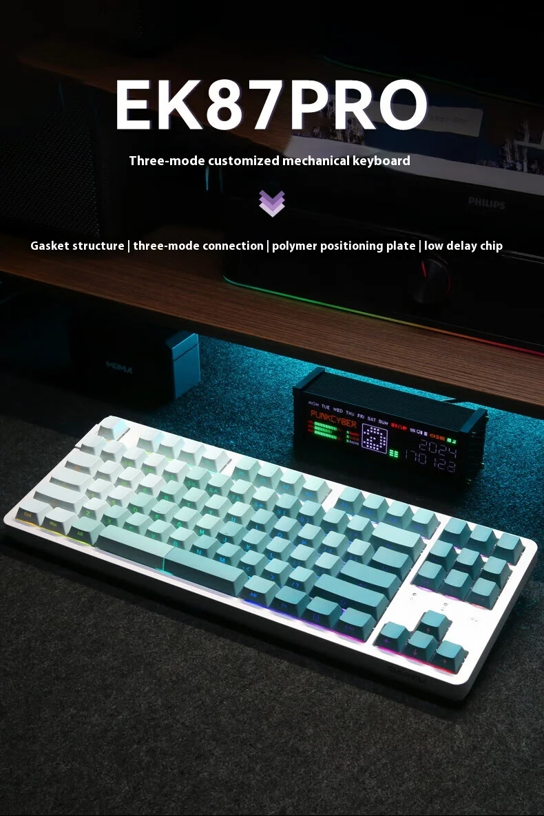 Dareu Ek87 Pro Tri Mode Hot Swap Gasket Mechanical Keyboard | Unendingtech